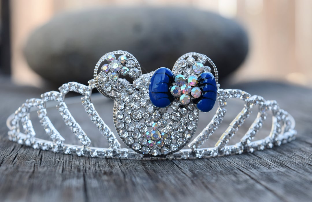 Minnie Tiara, Disney Bounding Crown, Mouse Ears Rhinestone Headband ...