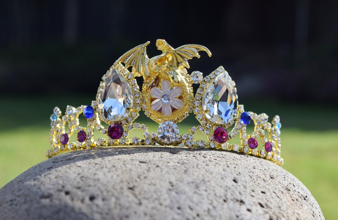 Mal Dragon Tiara, Gold Dragon Crown, Mal Engagement Costume, Dragon ...