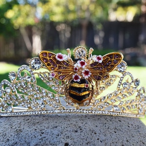 Honey Bee Crown, Gold Bee Tiara, Queen Bee Tiara, Flower Girl Headband ...