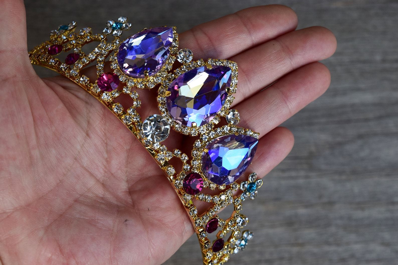 Rapunzel Tiara Gold Princess Costume Crown Gift for Little | Etsy