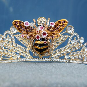 Honey Bee Crown, Gold Bee Tiara, Queen Bee Tiara, Flower Girl Headband ...
