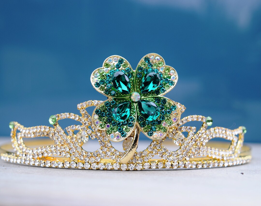 St Patrick's Day Tiara, Four Leaf Clover Headband, Irish Shamrock ...