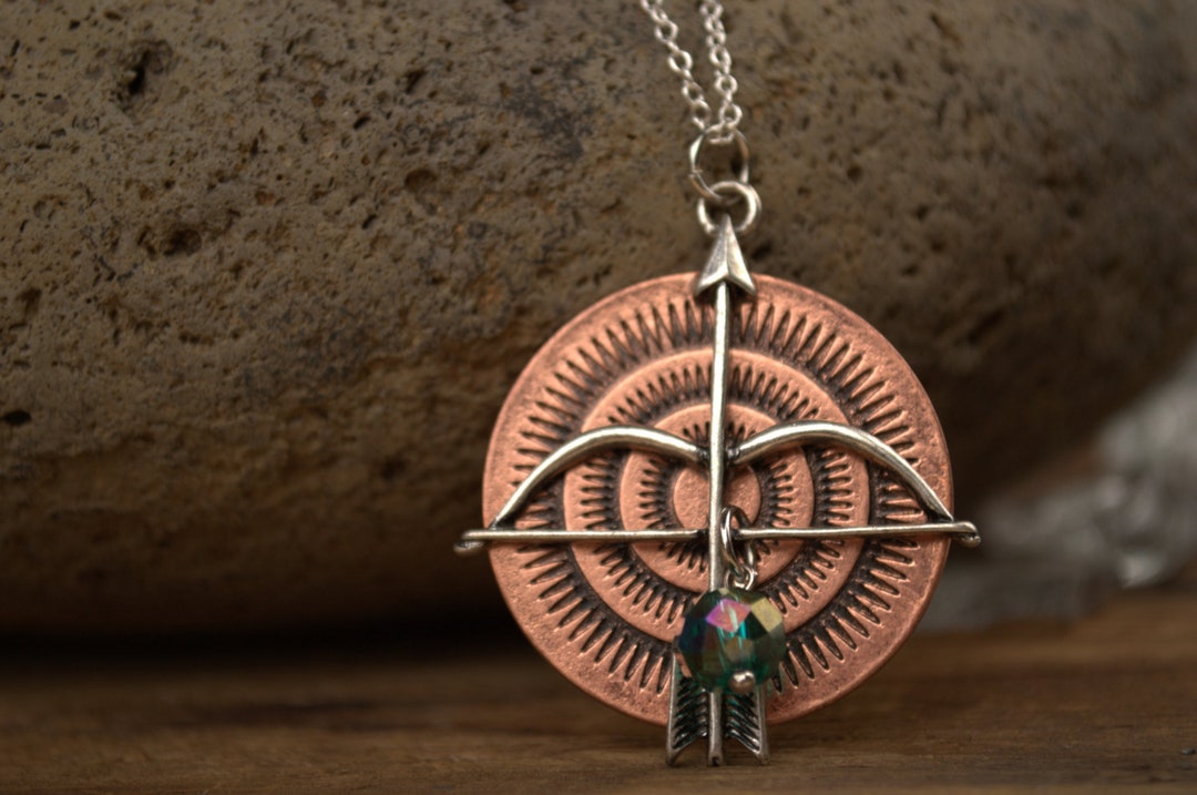 Robin Hood Necklace, Bow and Arrow Necklace, Once Upon a Time Fairytale ...