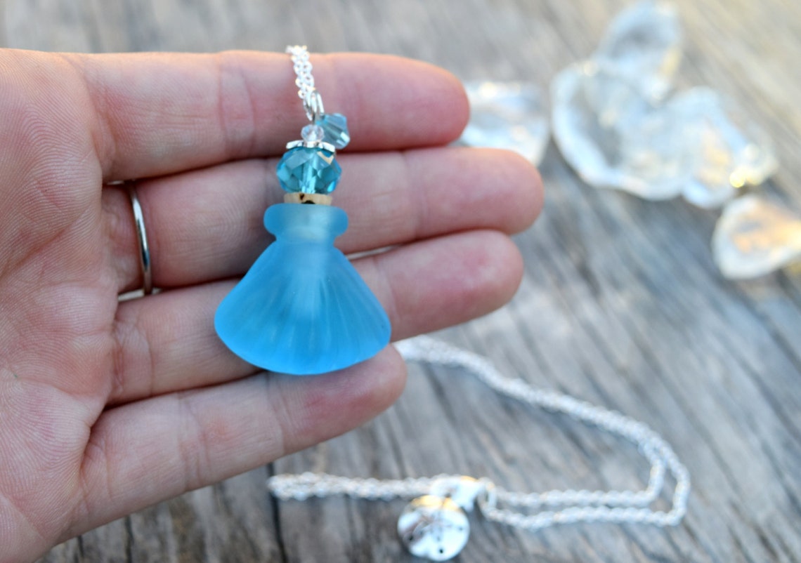 Mermaid Essential Oil Bottle Necklace Aromatherapy Necklace | Etsy