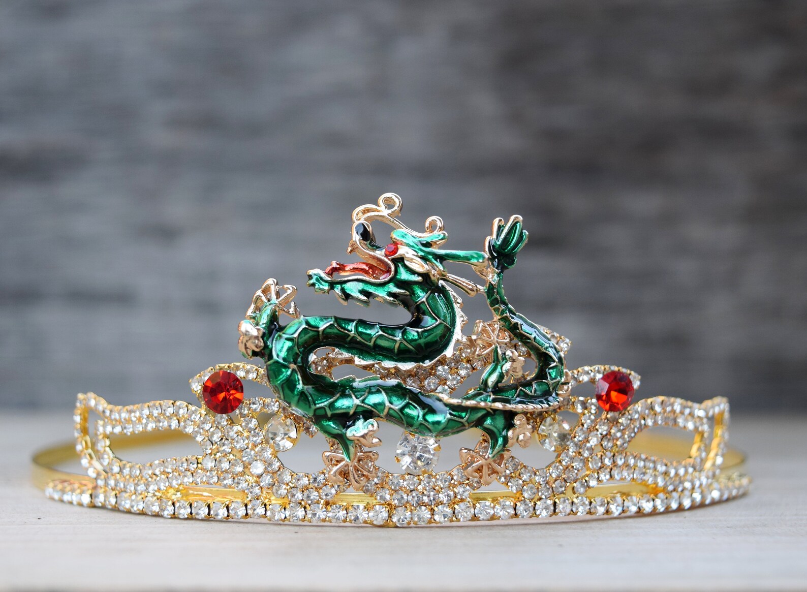 Green Dragon Tiara, Lunar New Year Crown, Chinese New Year 2024 Dragon ...