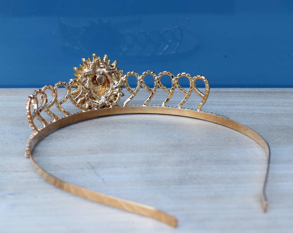Sunflower Tiara, Flower Girl Crown, Rhinestone Tiara for Outdoor Garden ...