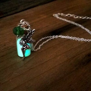 Glow in the Dark Fairy Necklace, Glowing Tinkerbell Necklace, Glowing ...