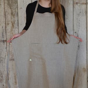 Natural Linen Apron / Unisex Apron / Stonewashed Linen / Rustic Apron ...