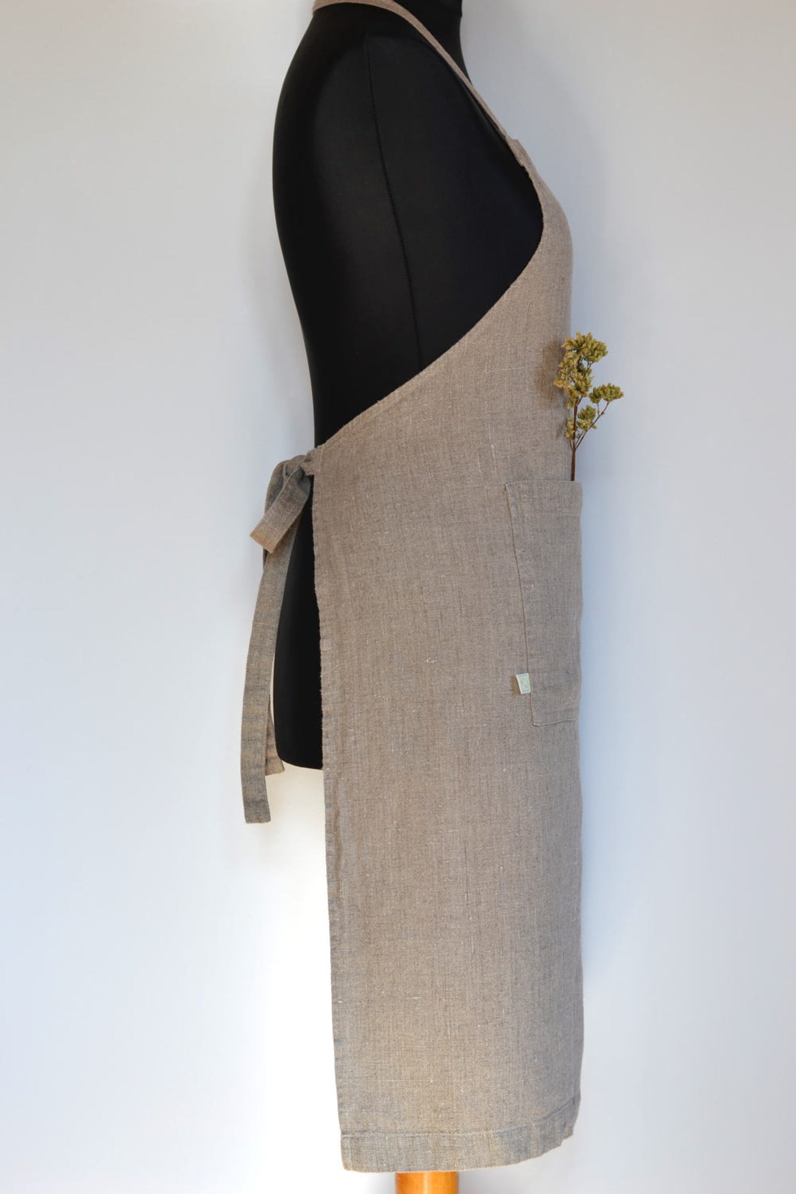 Natural Linen Apron / Unisex Apron / Stonewashed Linen / Rustic Apron ...