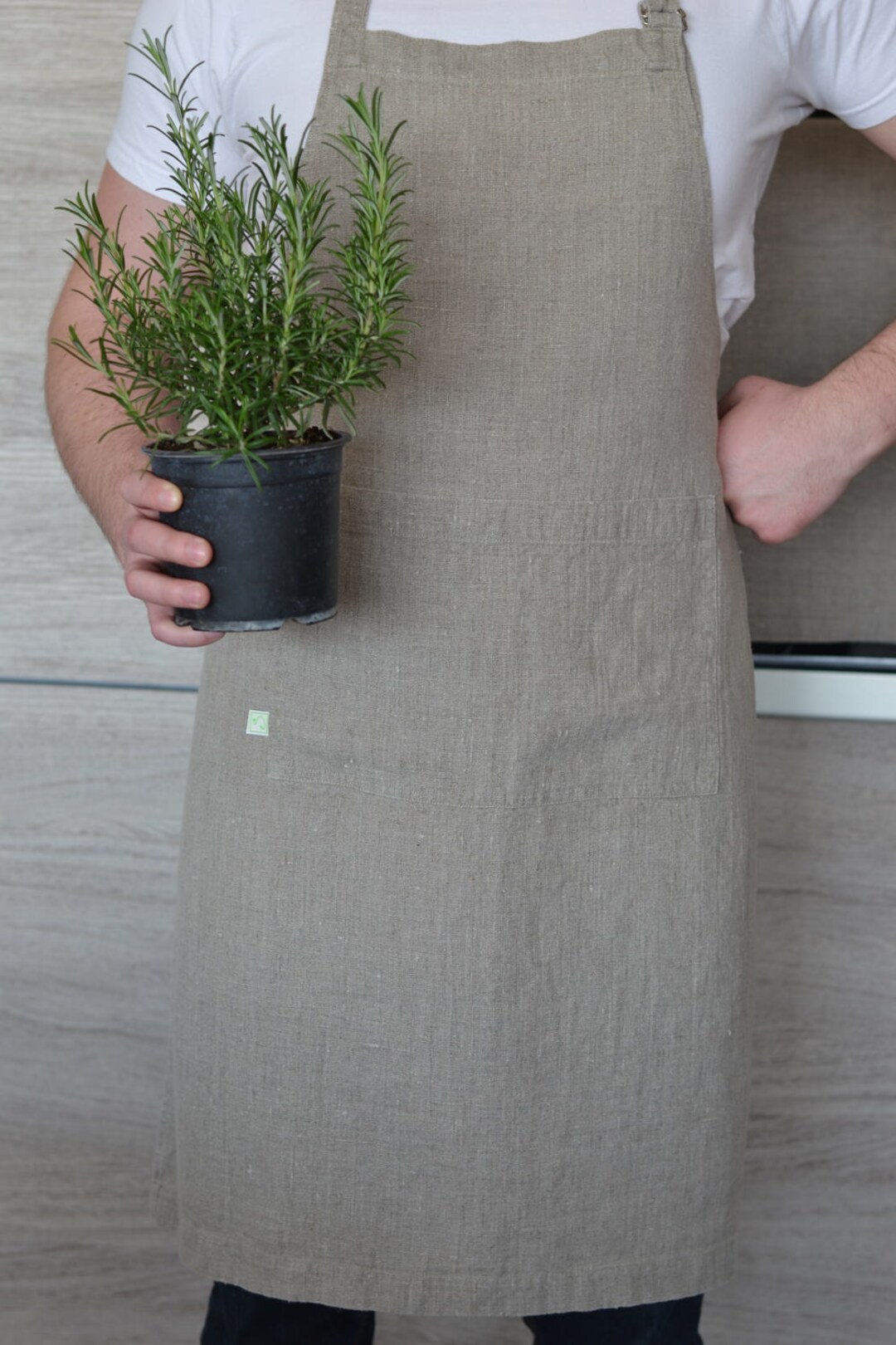 Natural Linen Apron / Unisex Apron / Stonewashed Linen / Rustic Apron ...