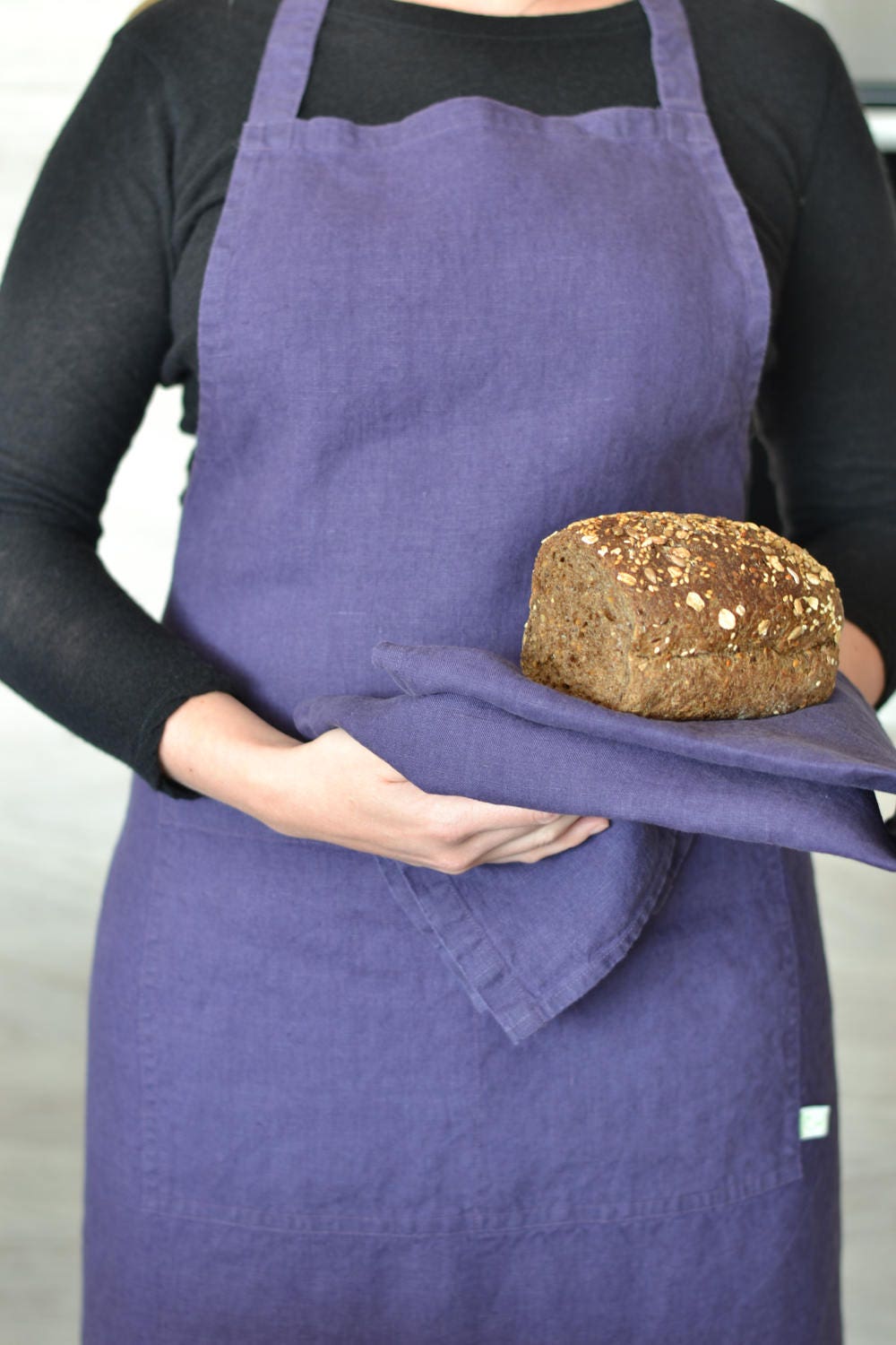 Natural Linen Apron / Classic Apron / Full Length Apron / Woman Apron ...