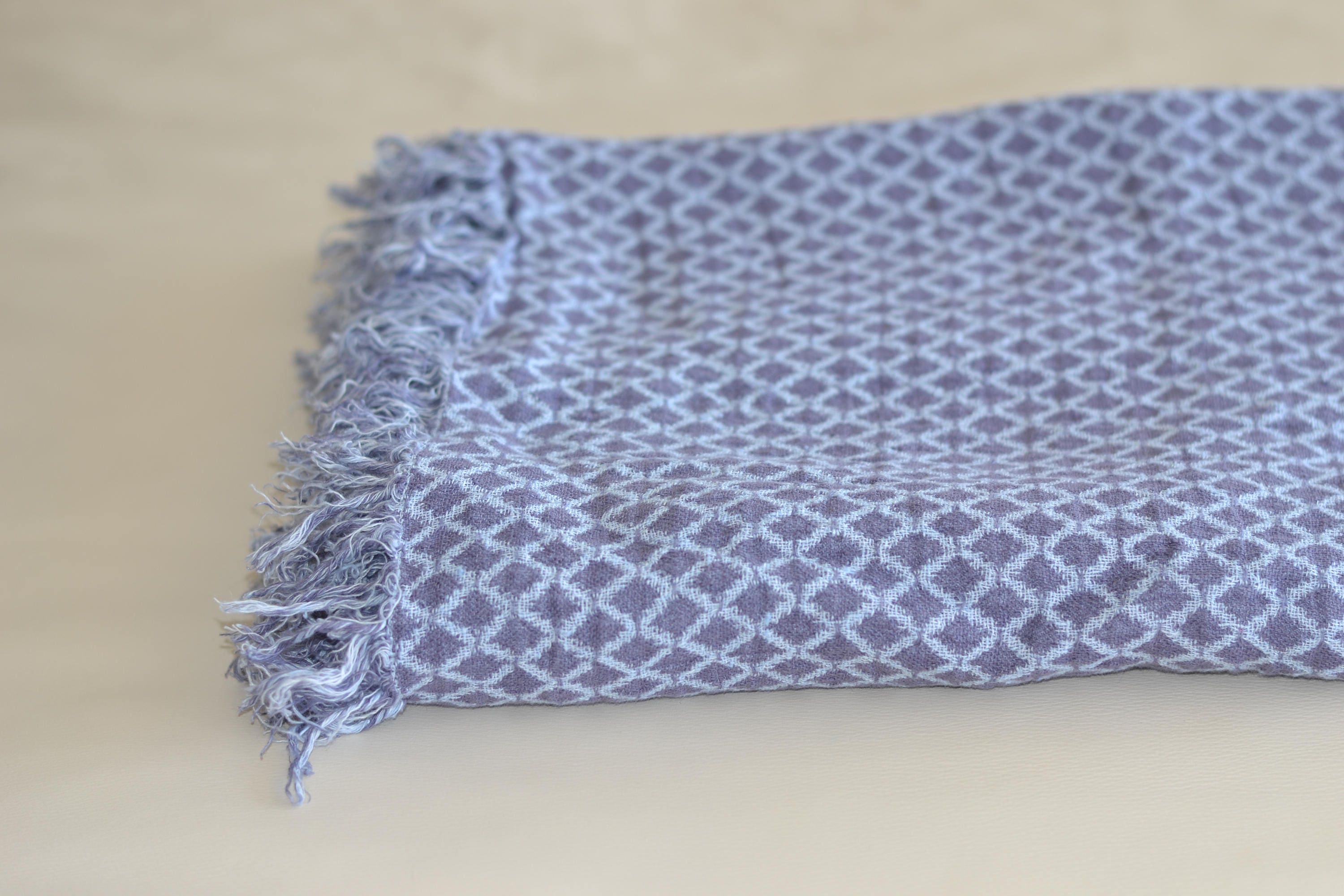 Lovely Violet and Baby Blue Linen Blanket. Double Sided. as - Etsy