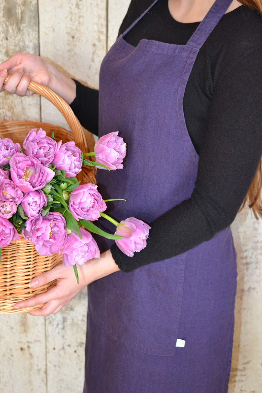 Natural Linen Apron / Classic Apron / Full Length Apron / Woman Apron ...