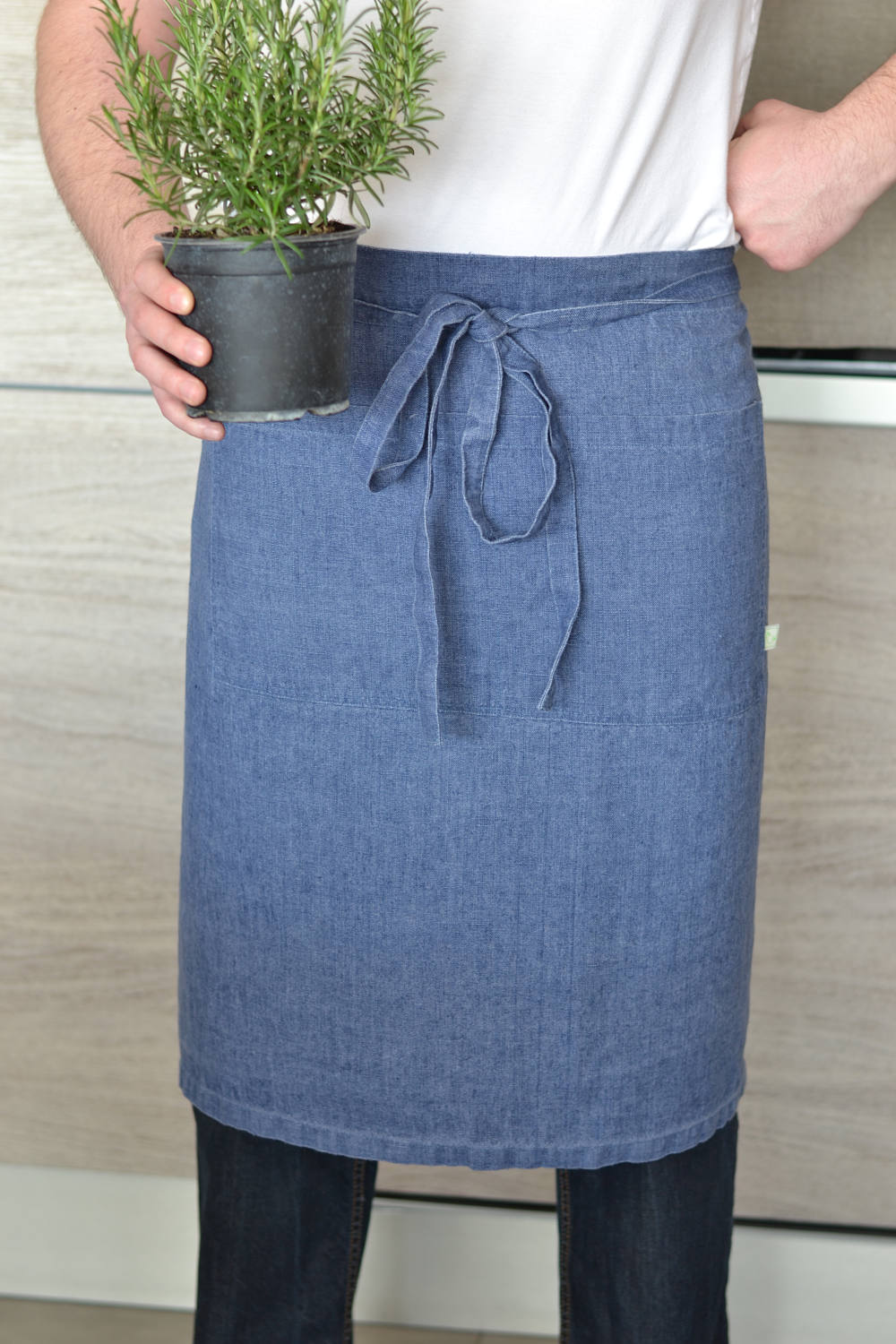 Linen Garcon Apron / Jeans Color Linen / Stonewashed Apron / Rustic ...