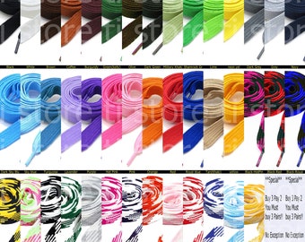 Thick Fat Shoelaces for Sneakers Boots and Shoes Chose Your | Etsy