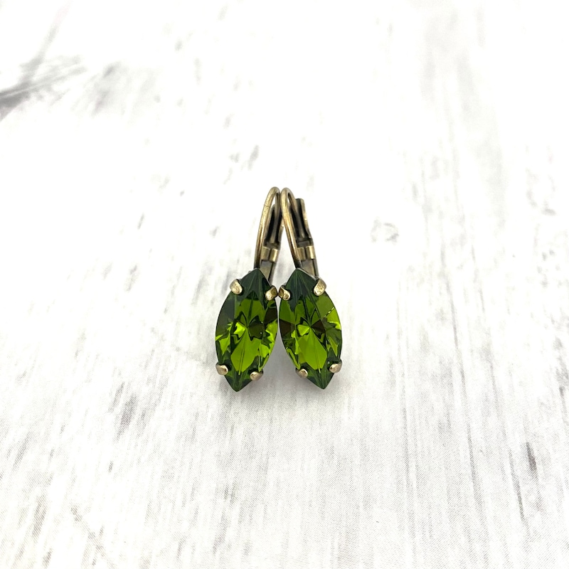 Green Earrings - Etsy