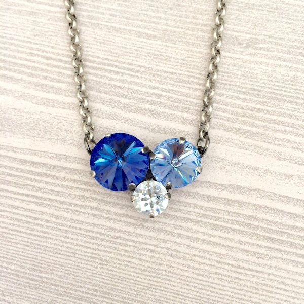 Sapphire Three Stone - Etsy