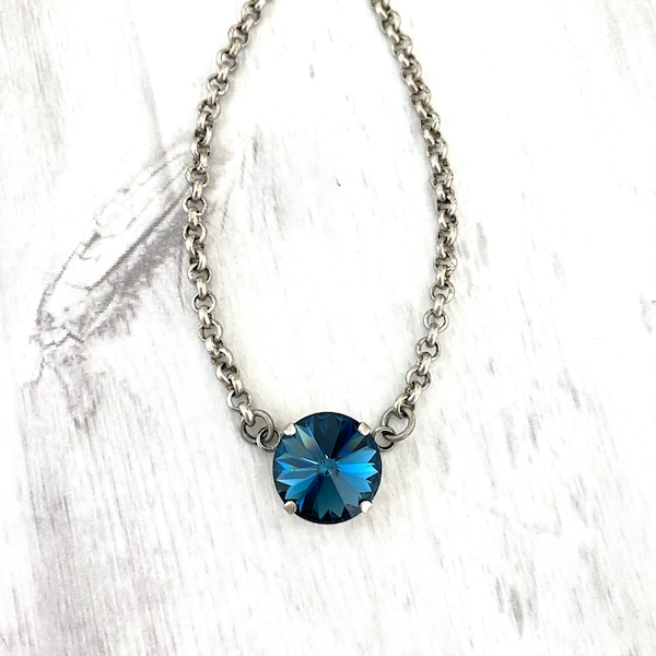 Single Stone Necklace - Etsy