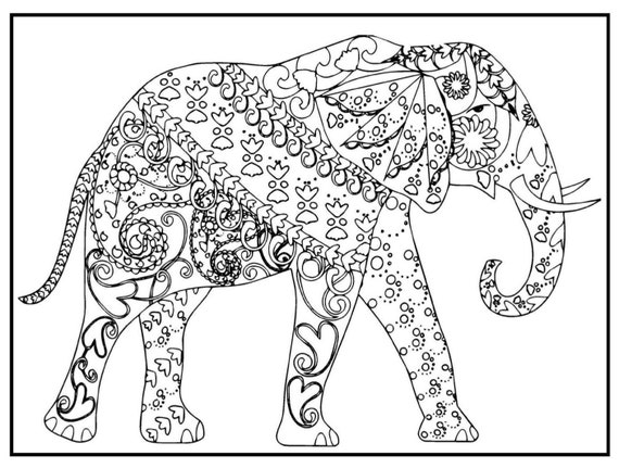 66 Patterned Animal Coloring Pages Volume 4 - Etsy