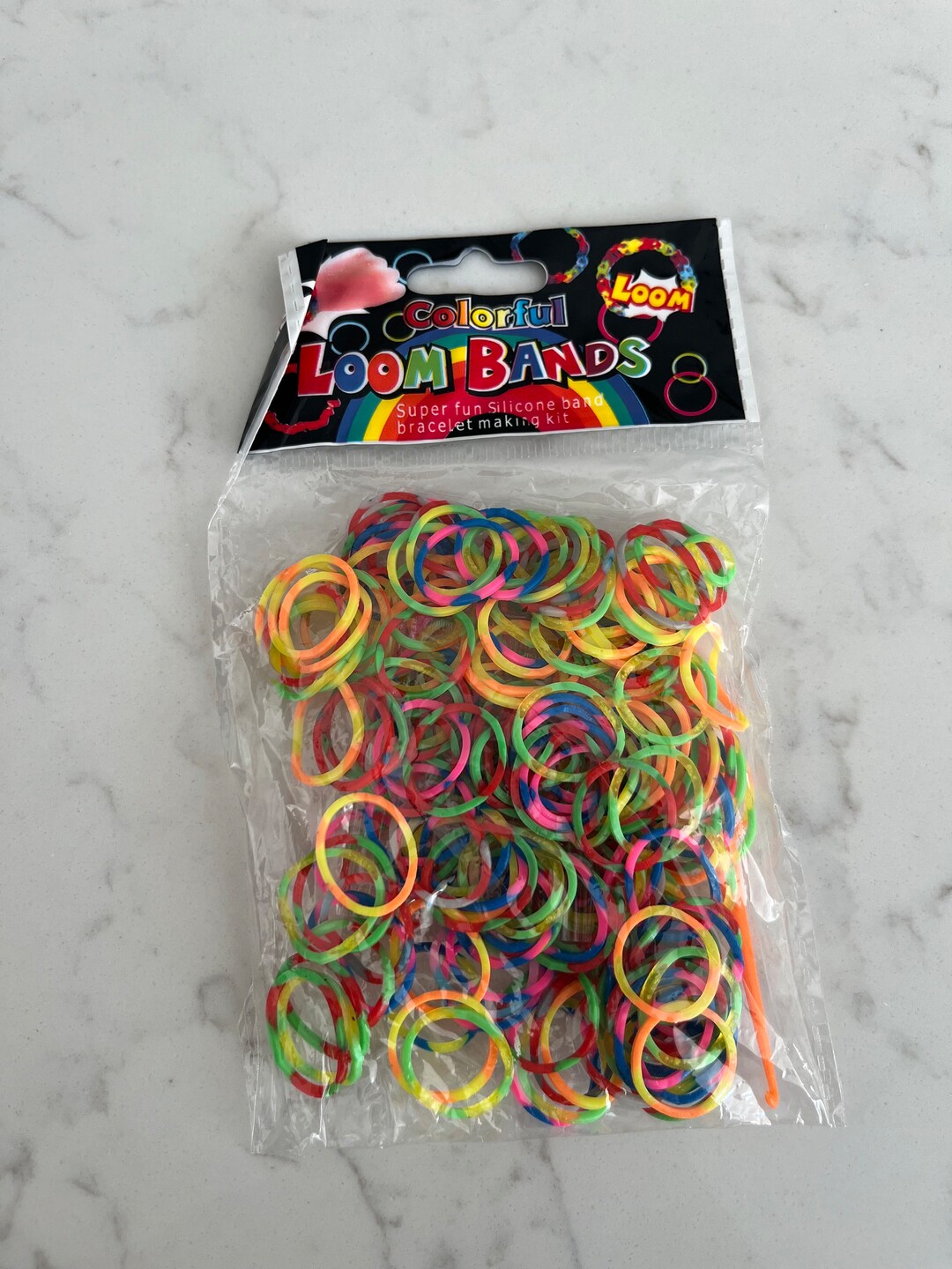 Colourful Mix of Striped Loom Bands 300pcs With Hook & S Clips - Etsy