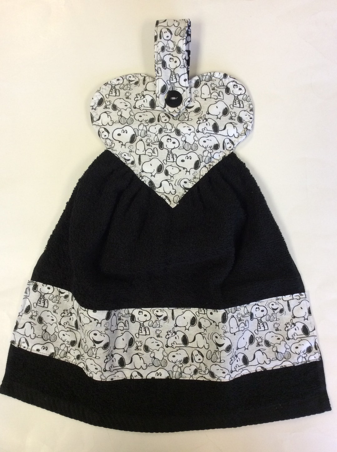 Hanging Hand Towel/oven Towel/refrigerator Towel/buttoned Handle/black ...