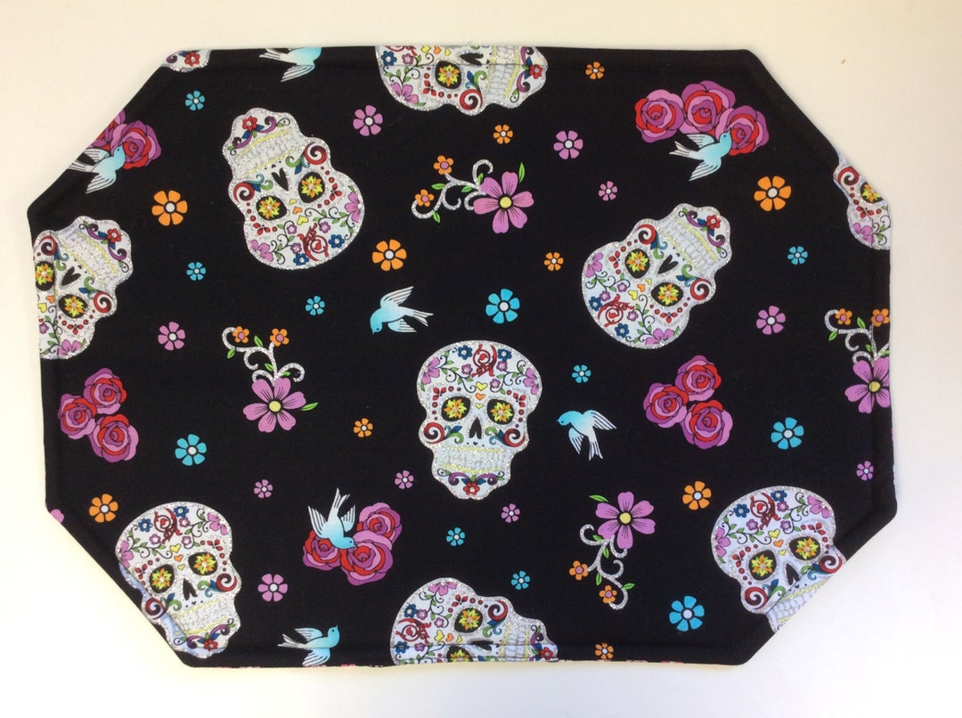 Dia De Los Muertos/sugar Skull/reversible Placemats/set of 4 or 6 ...