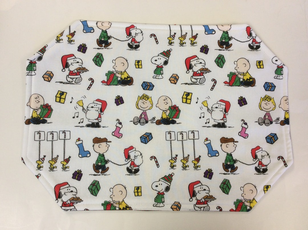Snoopy/peanuts Placemats/christmas/reversible/tea Mats/table - Etsy