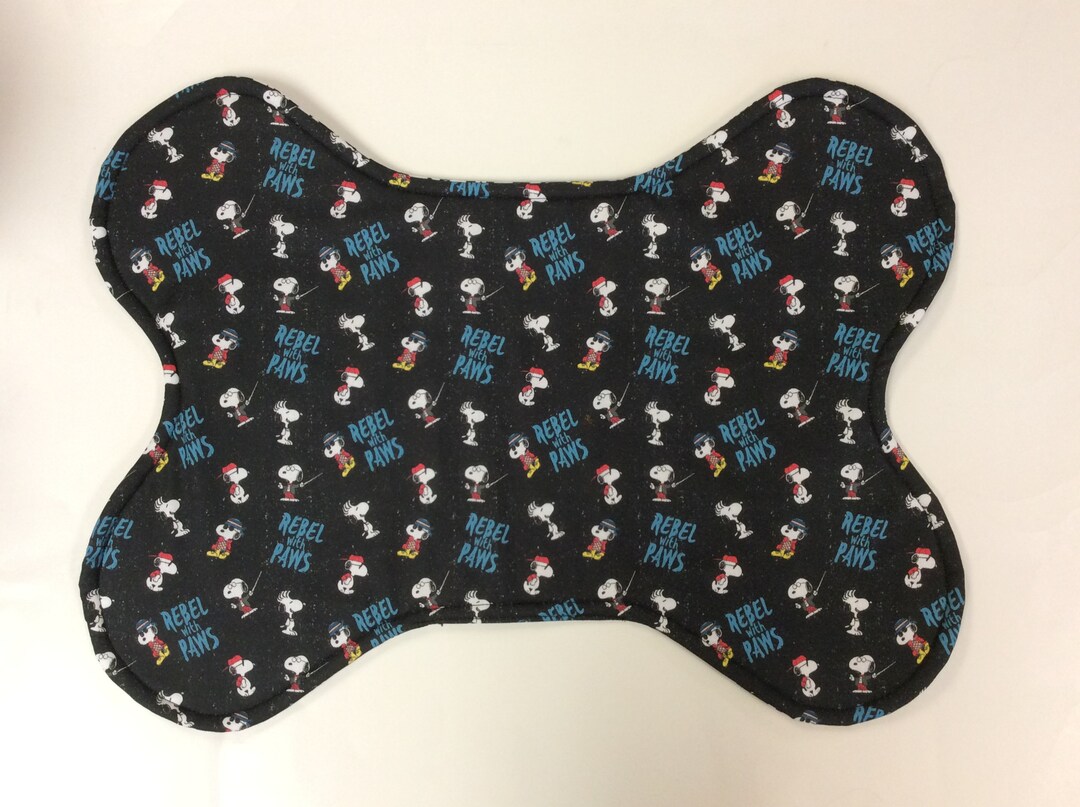 Rebel With Paws/snoopy/dog Bone/pet Mat/placemat - Etsy