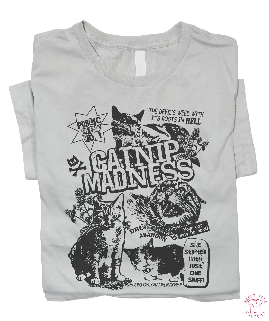 Funny Catnip Madness & Cat Print T-shirts Boss Gift Shirt - Etsy