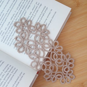 Beige Tatted Bookmark - Etsy