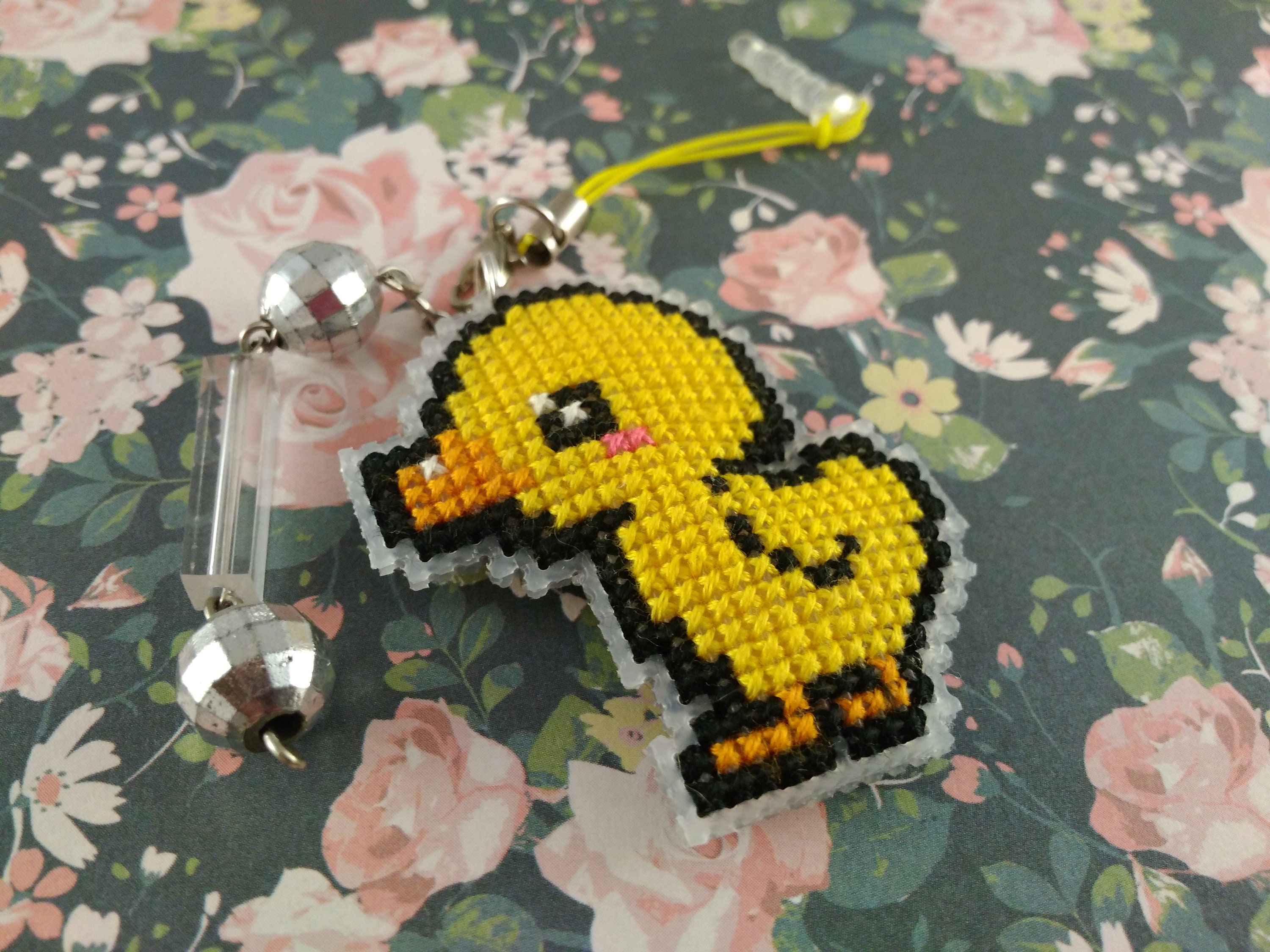 Cross Stitch Phone Charm Gift for Teens Cute Keychain - Etsy