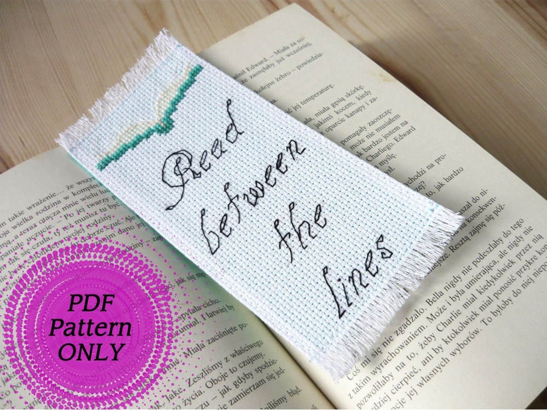 Pattern - Cross Stitch Bookmark - Read Between the Lines (download Pdf ...