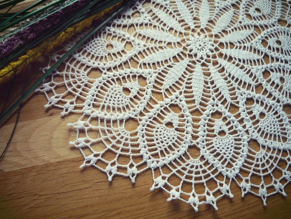 White Crochet Doily Handmade Table Decoration Home Decor | Etsy