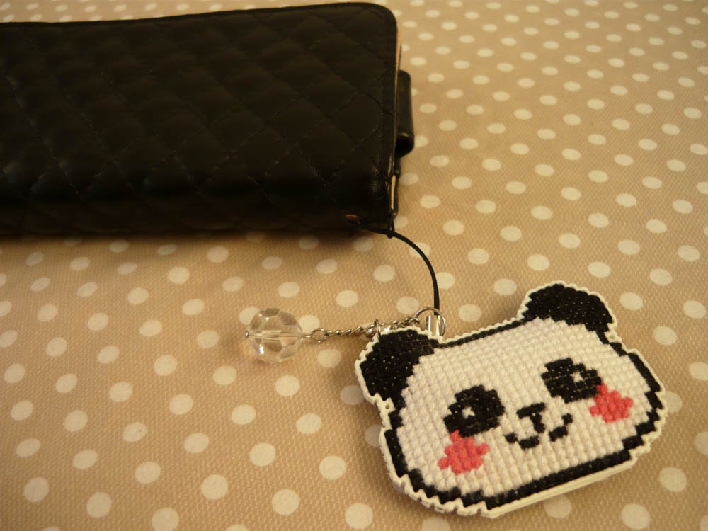 Cross Stitch Phone Charm Panda Gift for Teens Cute - Etsy