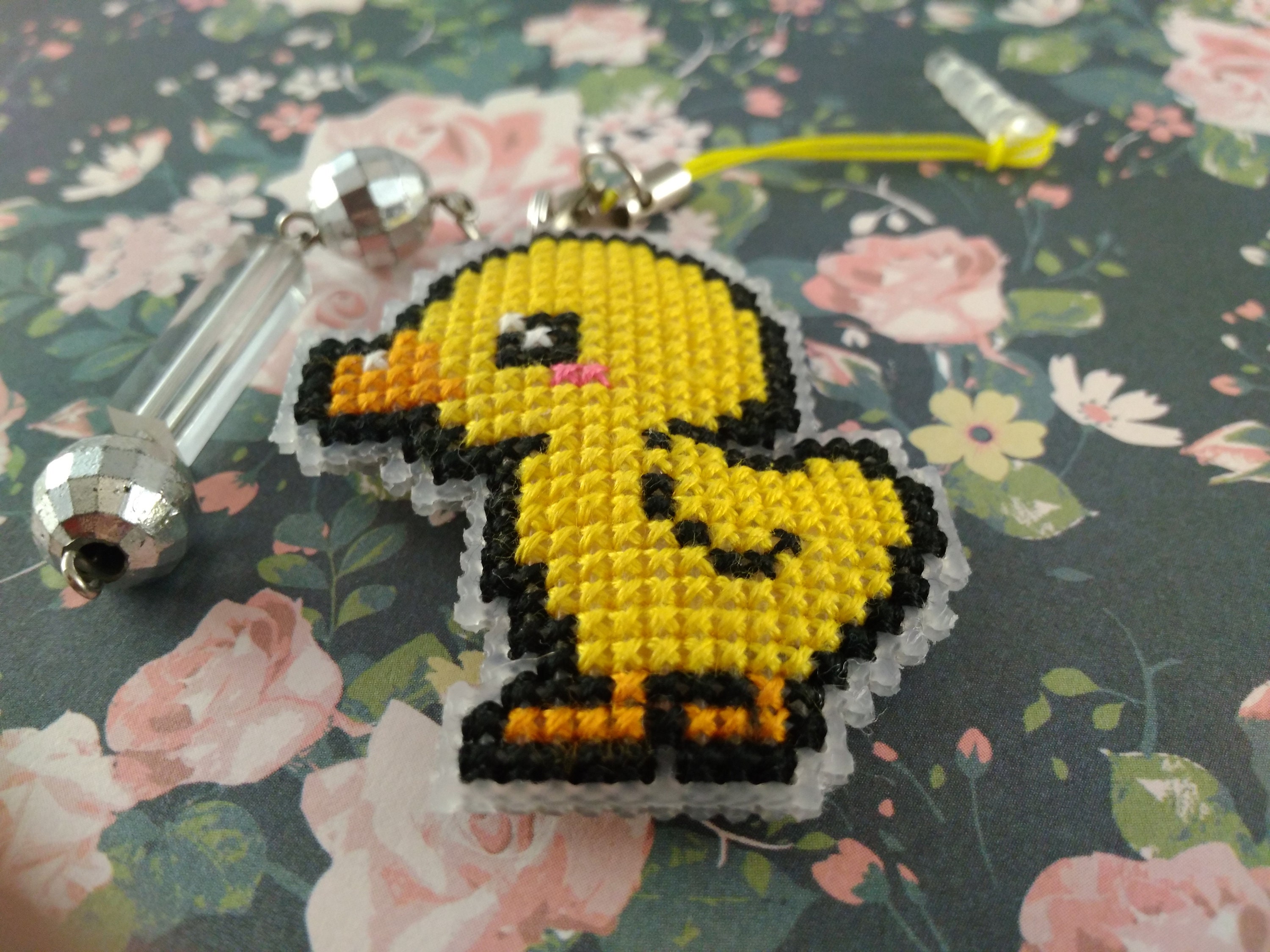 Cross Stitch Phone Charm Gift for Teens Cute Keychain - Etsy