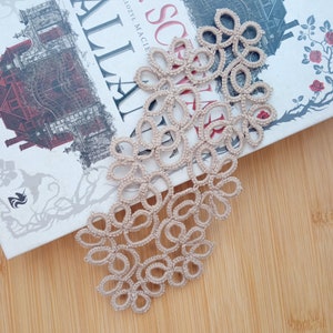 Beige Tatted Bookmark - Etsy