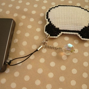 Cross Stitch Phone Charm - Panda, Gift for Teens, Cute Keychain, Kawaii ...