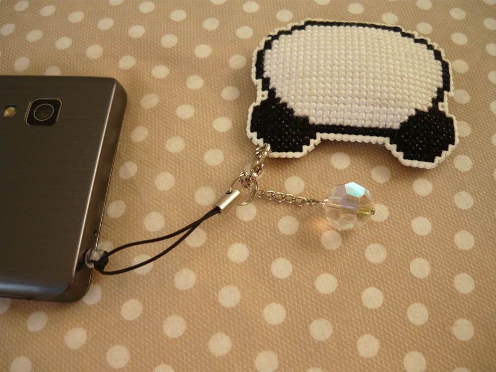 Cross Stitch Phone Charm Panda Gift for Teens Cute - Etsy