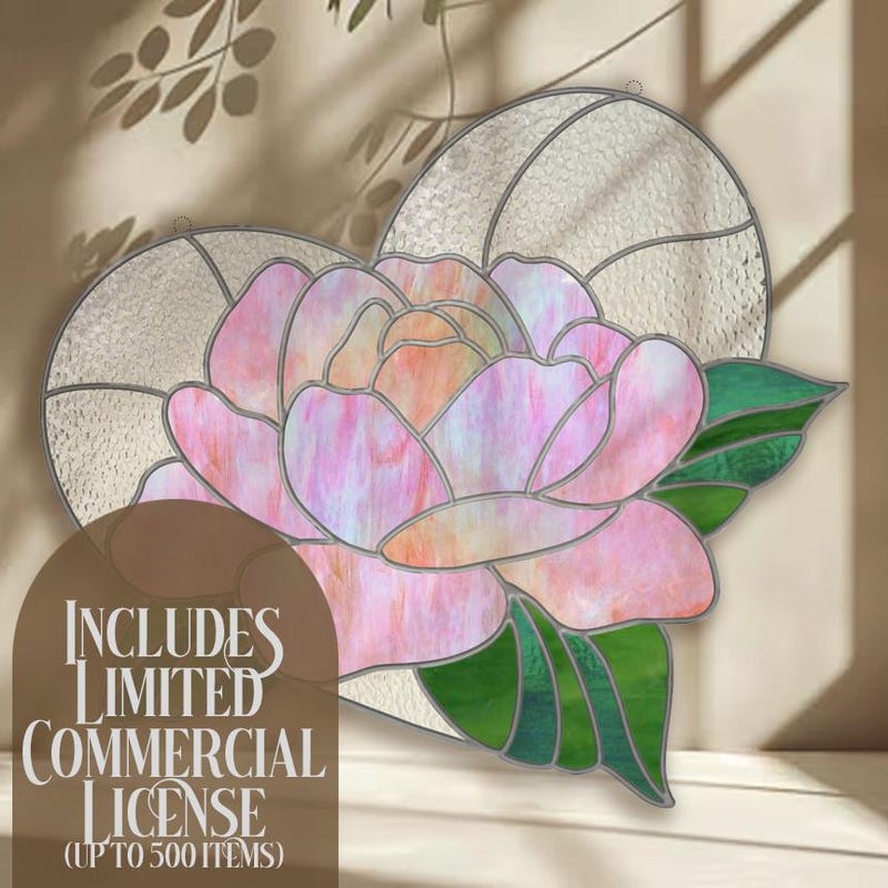 Peony Stained Glass - Etsy