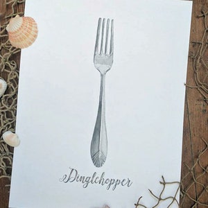 Dinglehopper Watercolor Print INSTANT DOWNLOAD // Little MERMAID Art ...