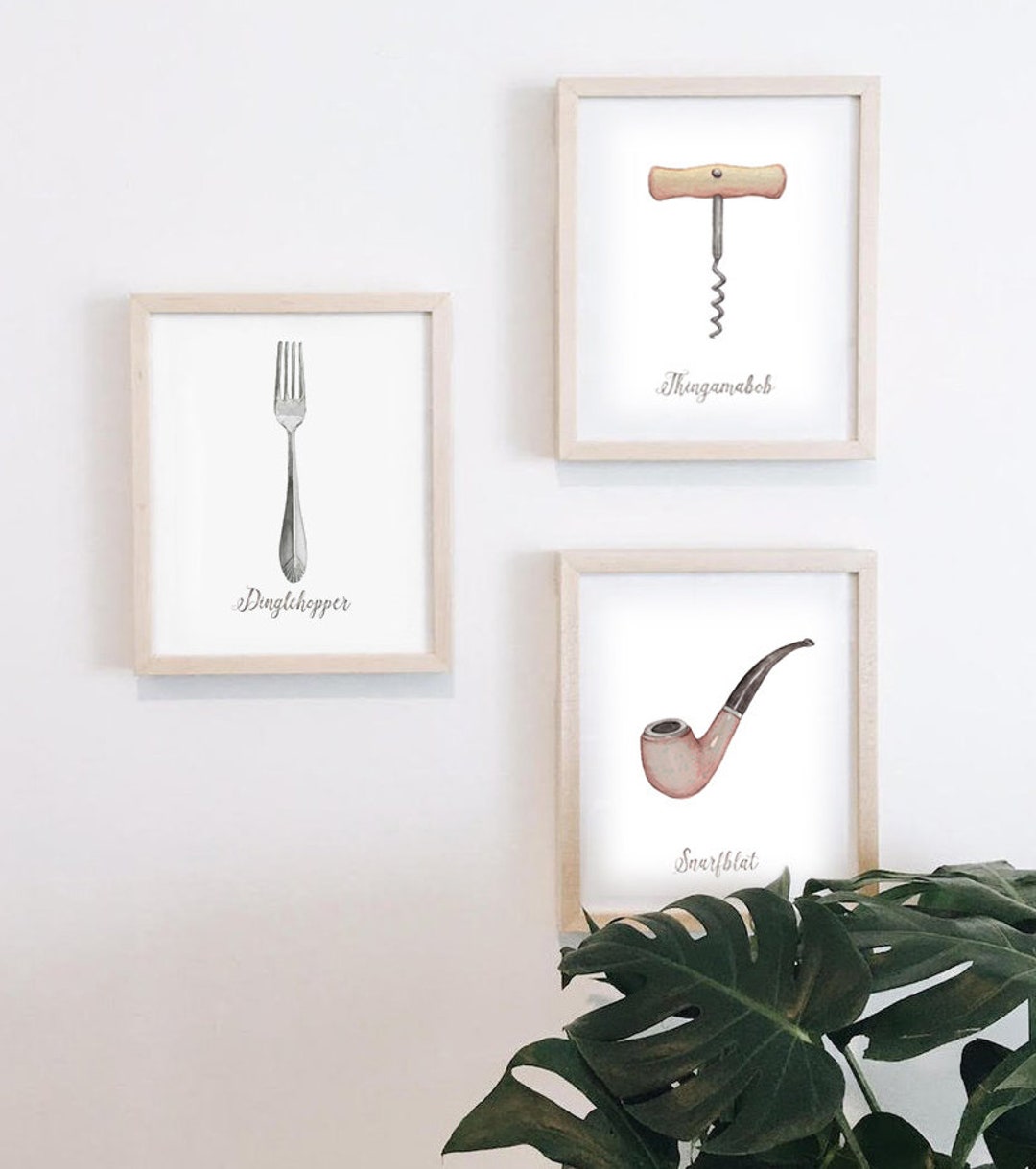 Little Mermaid Watercolor Prints, Dinglehopper, Thingamabob, Snarfblat ...