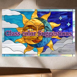 Eclipse Stained Glass Large Panel Pattern. Intermediate Stained Glass ...