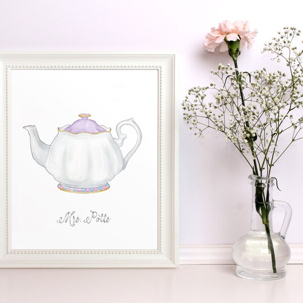 Mrs Potts Print - Etsy
