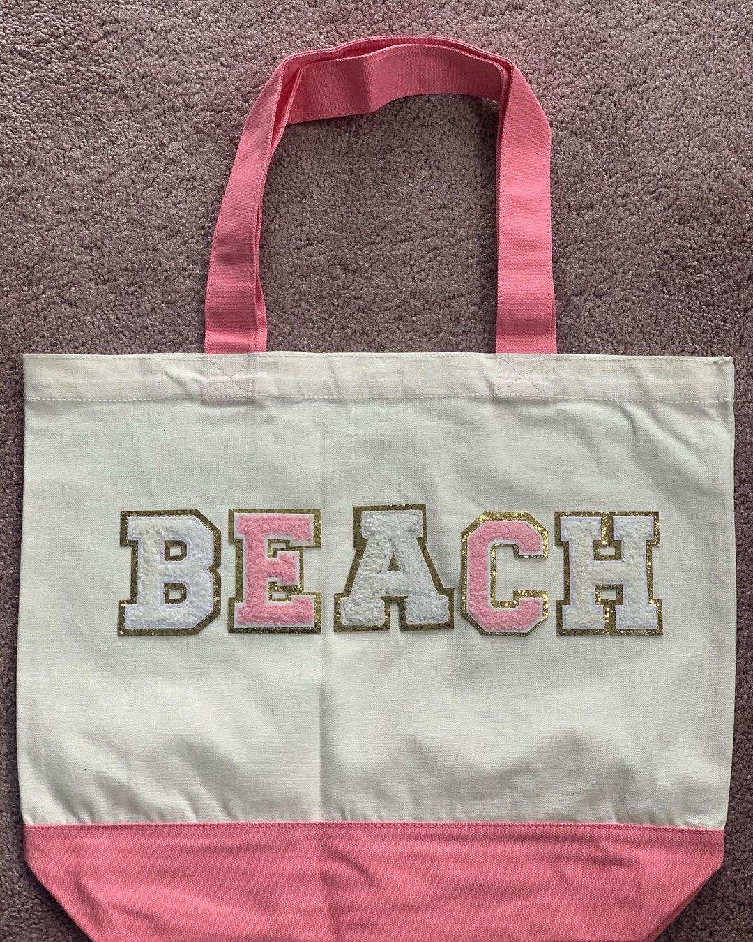 Chenille Patch Beach Bag - Etsy