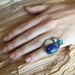 Bluebird Mine Azurite Malachite Ring~ Size 5~ Artisan Handmade Sterling ...
