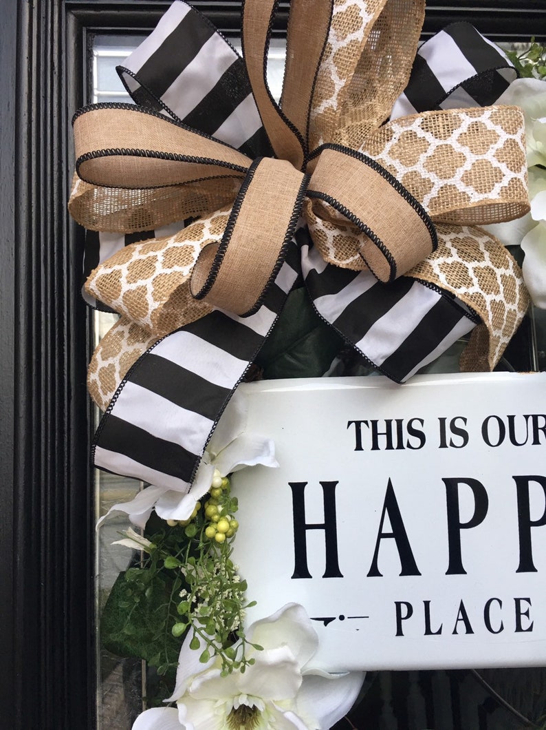 XL Magnolia wreath Farmhouse Wreath Happy Place XL Wreath | Etsy