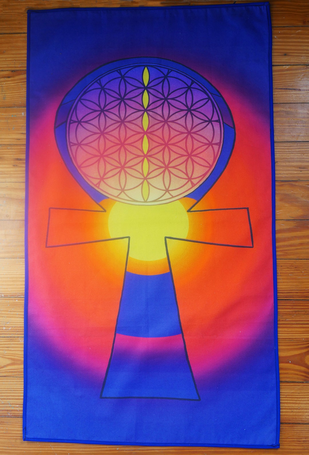 Ankh Flower of Life Crystal Grid Sacred Geometry - Etsy