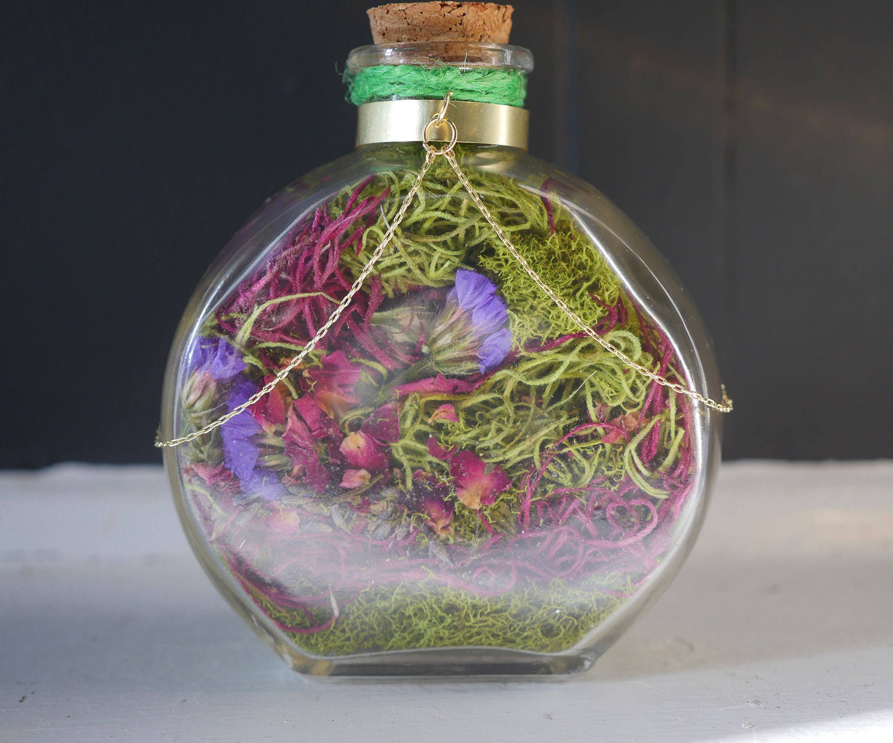 Warriors Wisdom Terrarium Crystal and Herb Jar Bohemian Altar Gift and ...