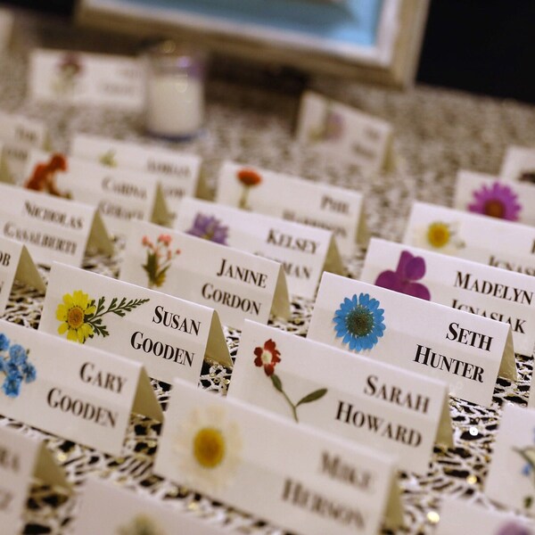Flower Table Cards - Etsy