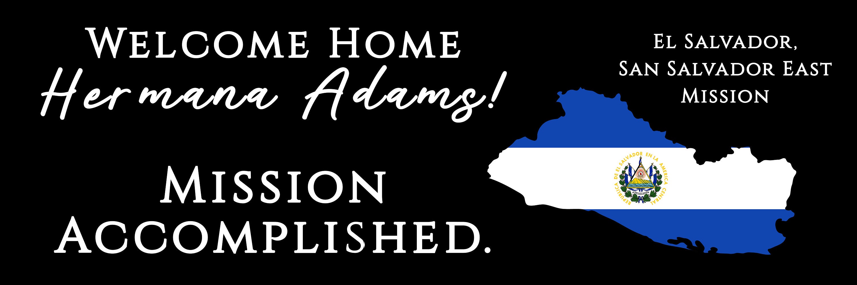 Welcome Home Missionary 6x2' Poster Mission Homecoming Print Mission ...